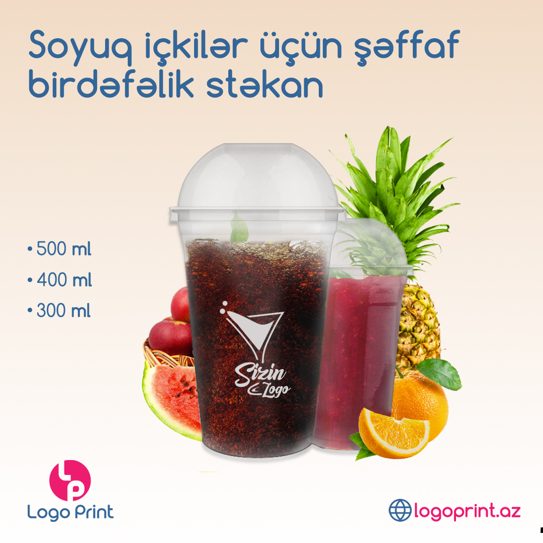 Birdəfəlik Stəkanlar | Logo Print